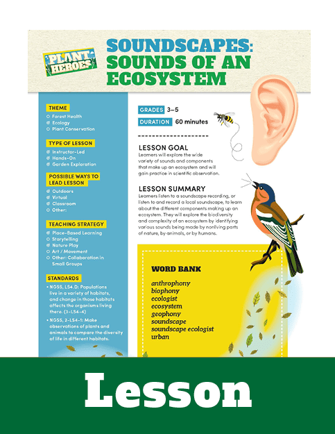 Elementary School Lesson Soundscapes: Sounds of Ecosystem | Plant Heroes